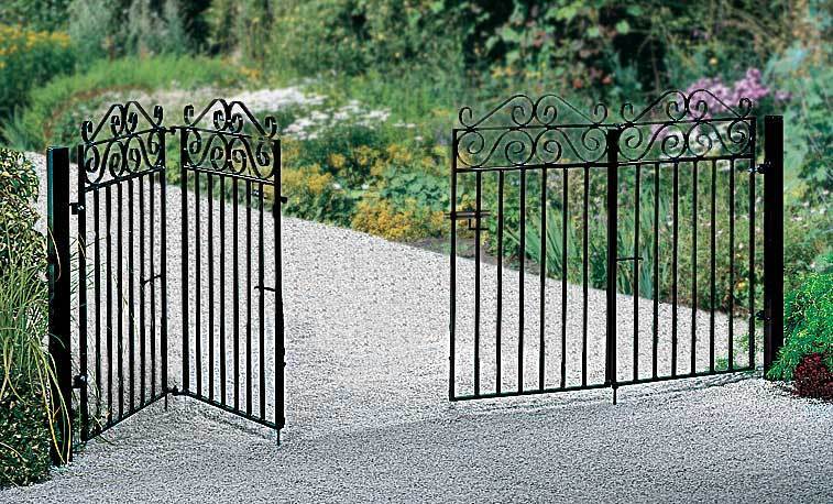 Marlborough Wrought Iron Style Bi Folding Metal Driveway Gates | 3ft ...